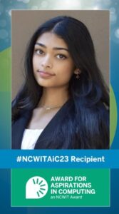 TEECS | Udgita Pamidigantam has received a 2023 NCWIT Aspirations in Computing (AiC) award!